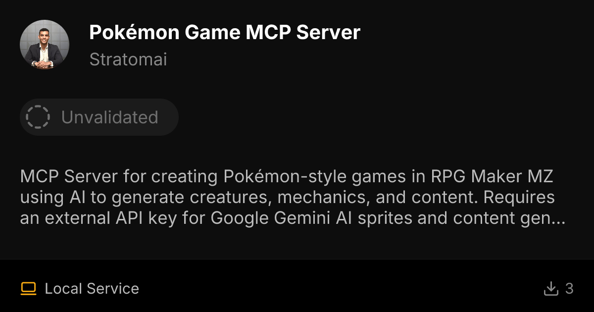 Pokémon Game MCP Server | MCP Servers · LobeHub