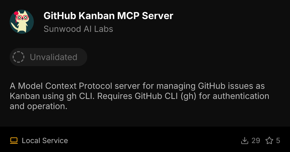 GitHub Kanban MCP Server | MCP Servers · LobeHub