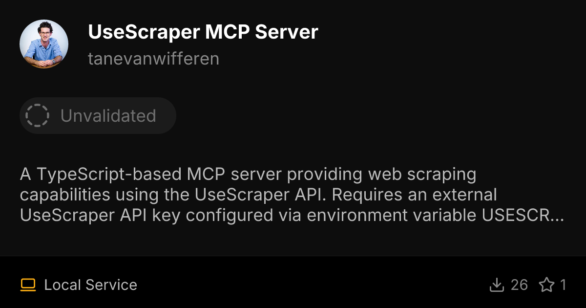 UseScraper MCP Server | MCP Servers · LobeHub