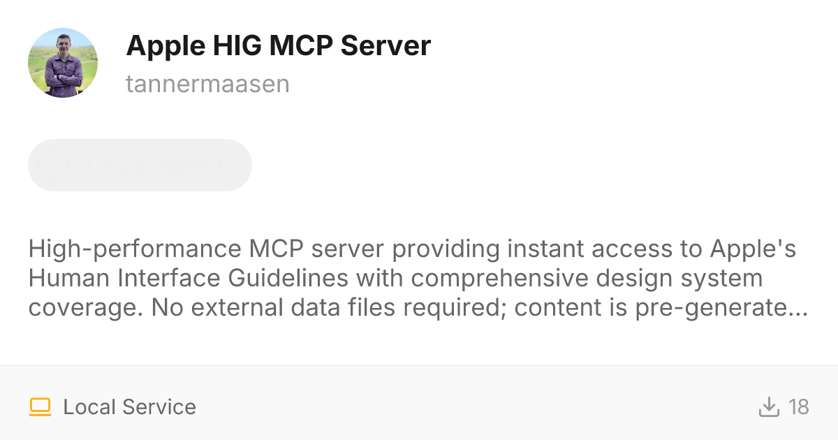 Apple HIG MCP Server | MCP Servers · LobeHub