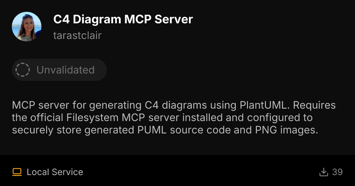 C4 Diagram MCP Server | MCP Servers · LobeHub