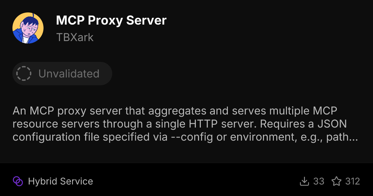 MCP Proxy Server | MCP Servers · LobeHub