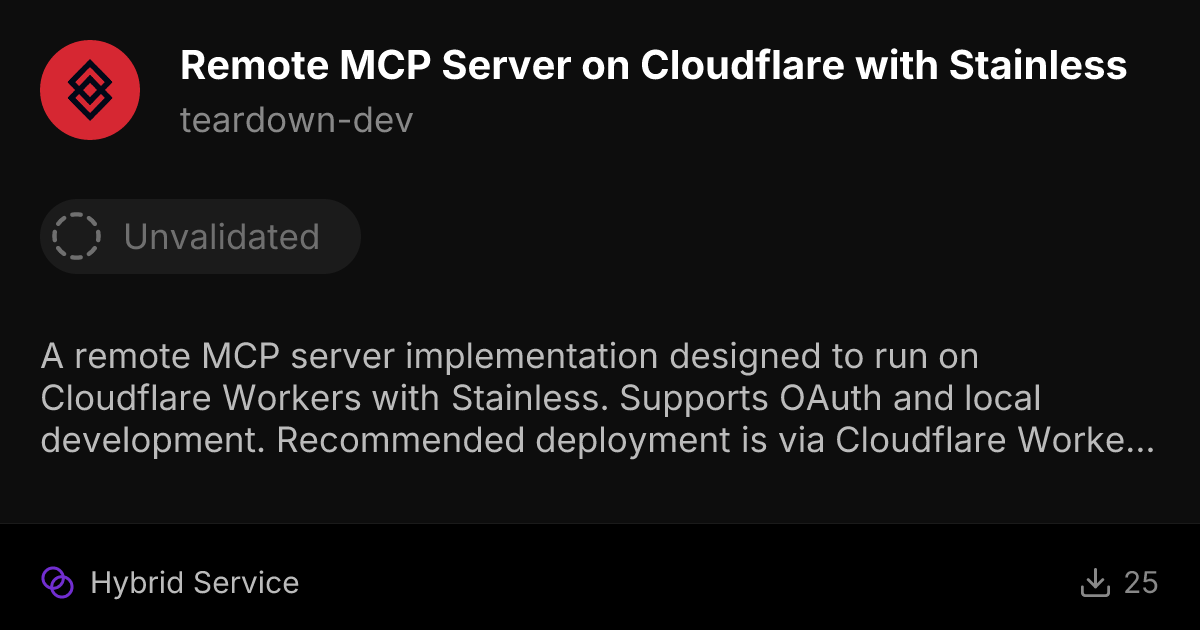 Máy chủ MCP từ xa trên Cloudflare vớ... · LobeHub