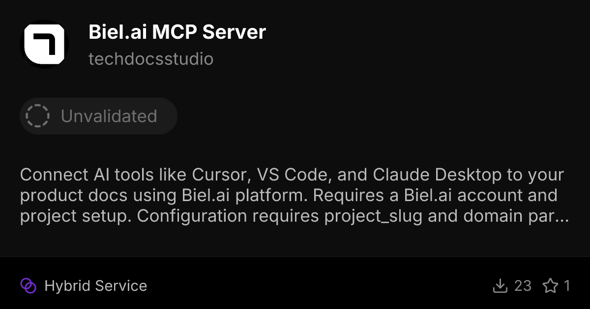 Biel.ai MCP Server | MCP Servers · LobeHub