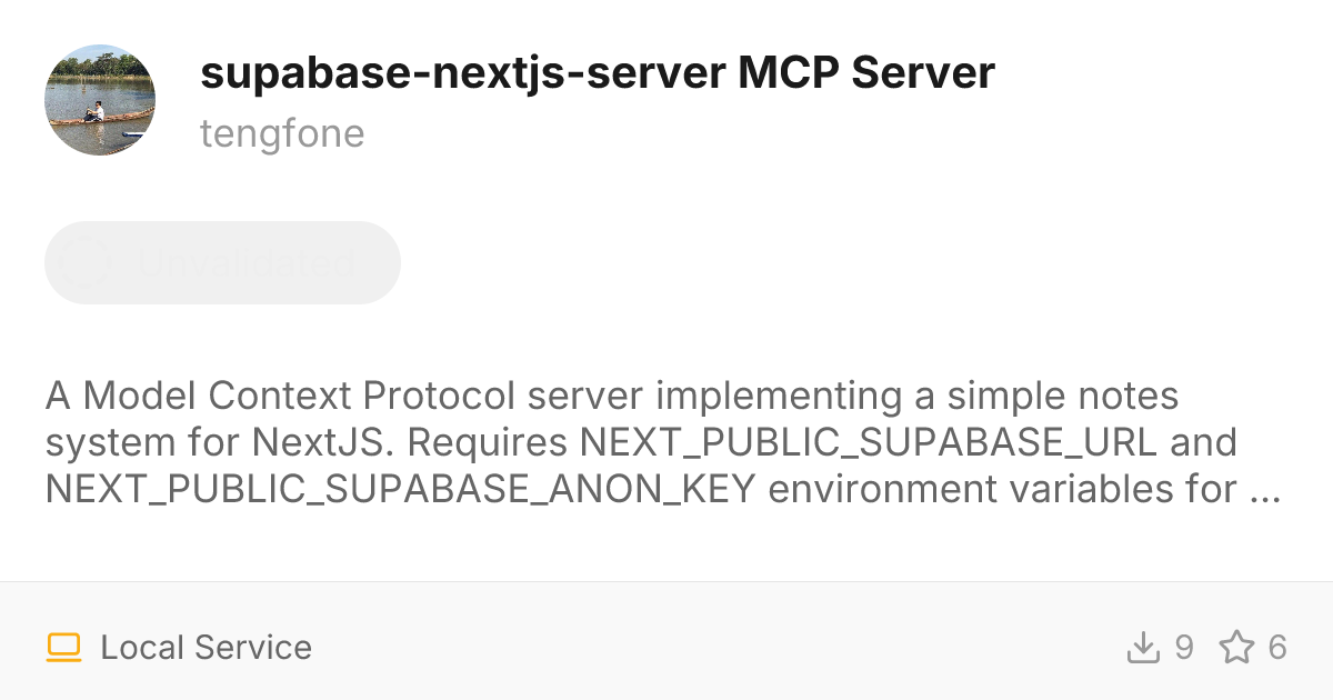 supabase-nextjs-server MCP Server | ... · LobeHub