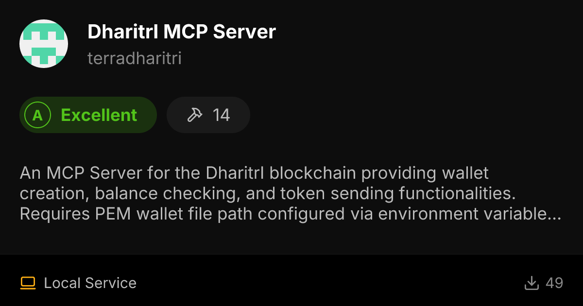 DharitrI MCP Server | MCP Servers · LobeHub