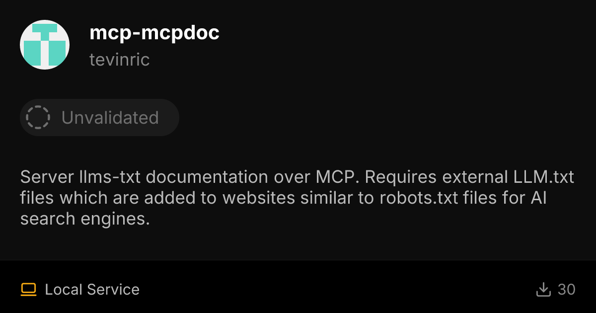 mcp-mcpdoc | MCP Servers · LobeHub