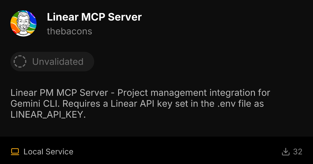 Linear MCP Server | MCP Servers · LobeHub