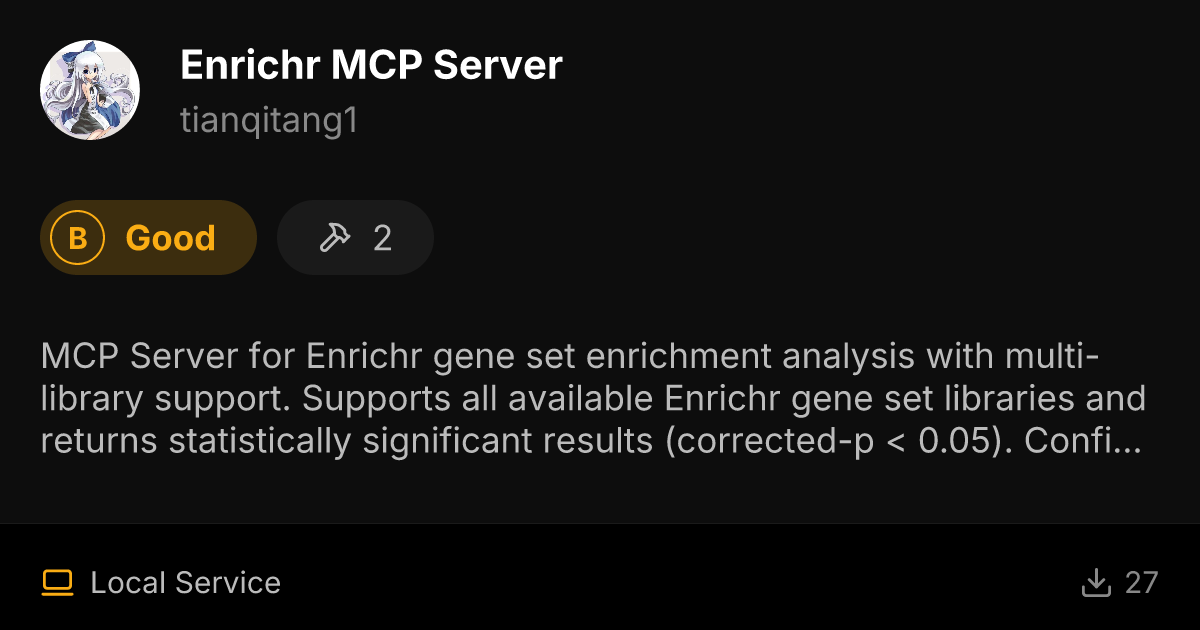 Enrichr MCP Server | MCP Servers · LobeHub
