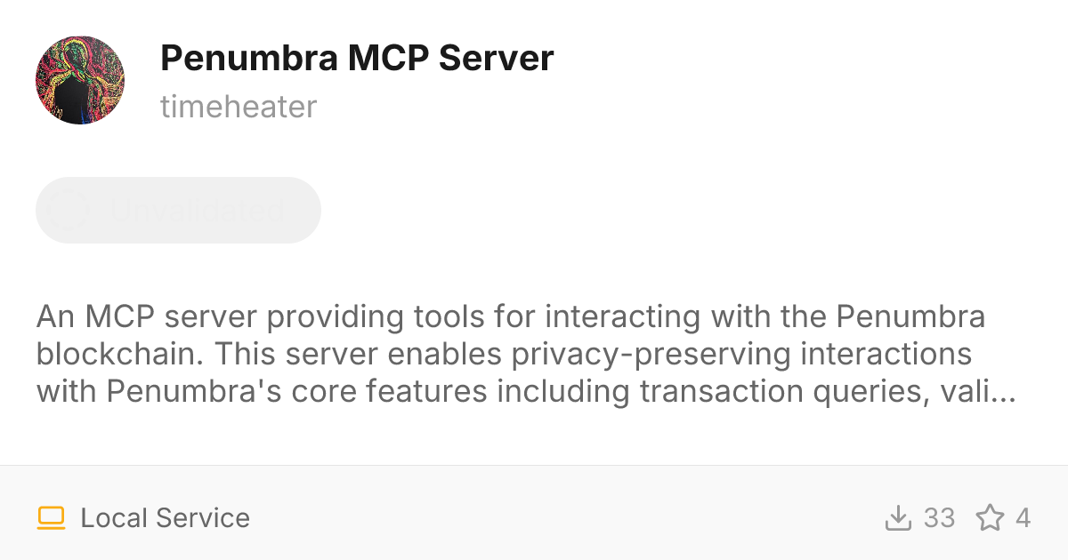 Penumbra MCP Server | MCP Servers · LobeHub