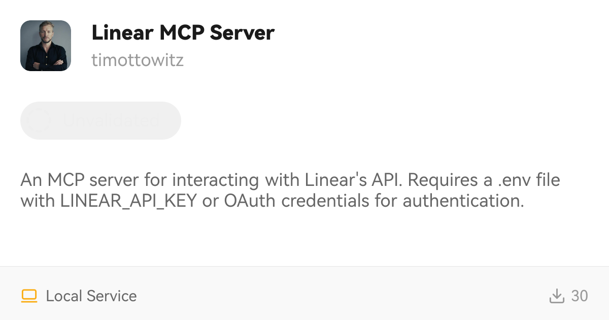 Linear MCP Server | MCP Servers · LobeHub