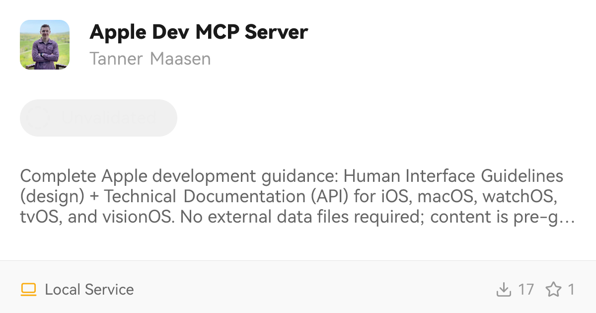 Apple Dev MCP Server | MCP Servers · LobeHub