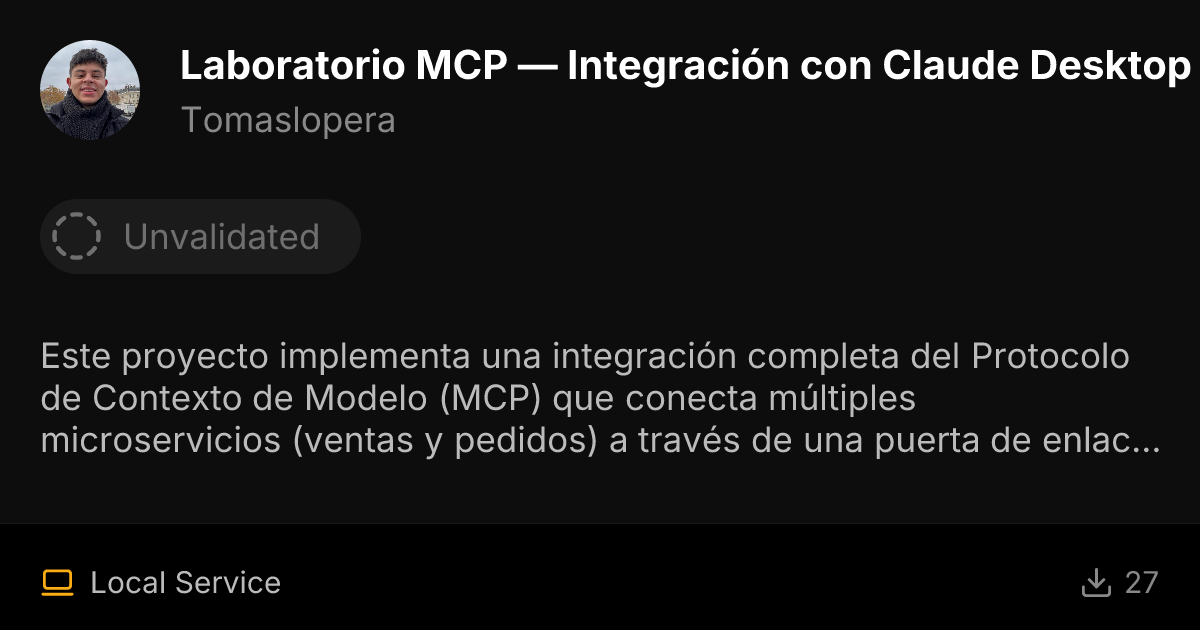 Laboratorio MCP — Integración con Cl... · LobeHub