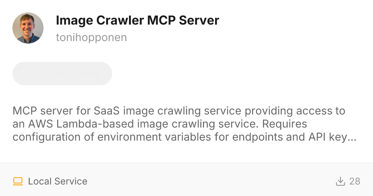 Image Crawler MCP Server | MCP Servers · LobeHub