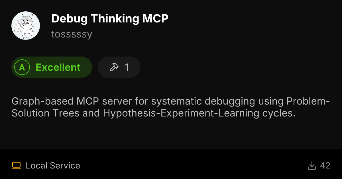 Debug Thinking MCP | MCP Servers · LobeHub