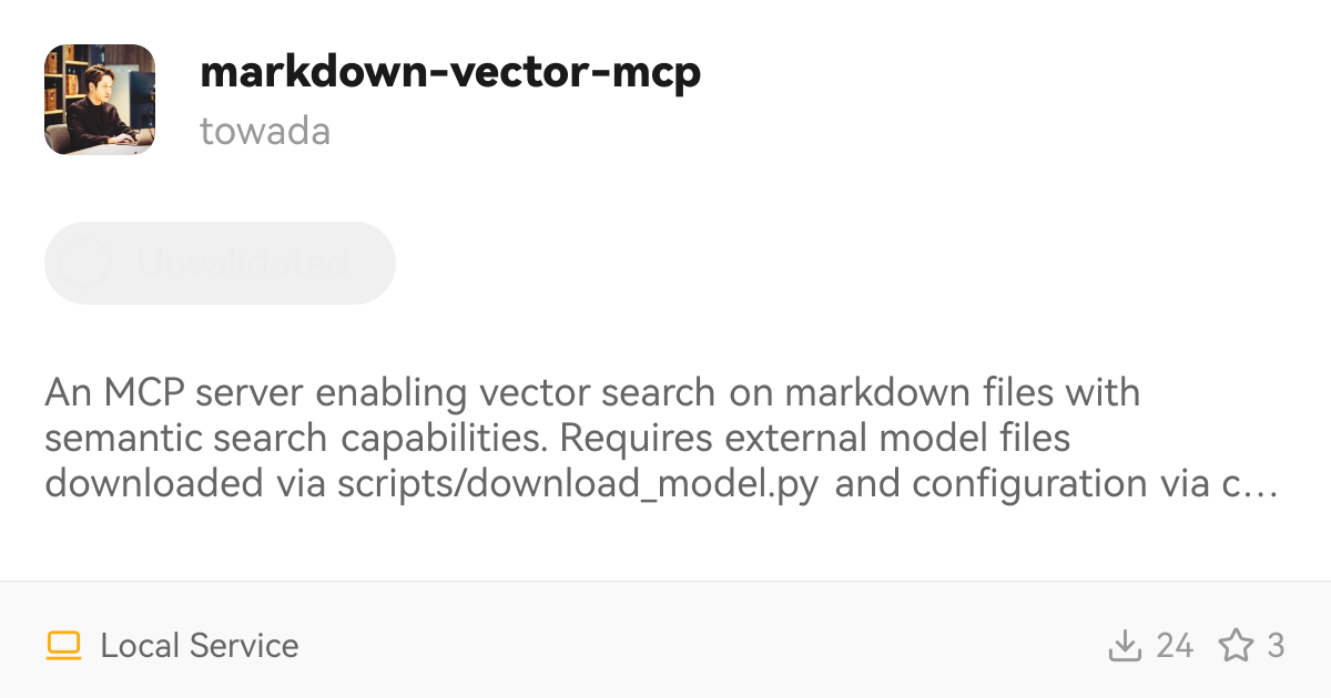 markdown-vector-mcp | MCP Servers · LobeHub
