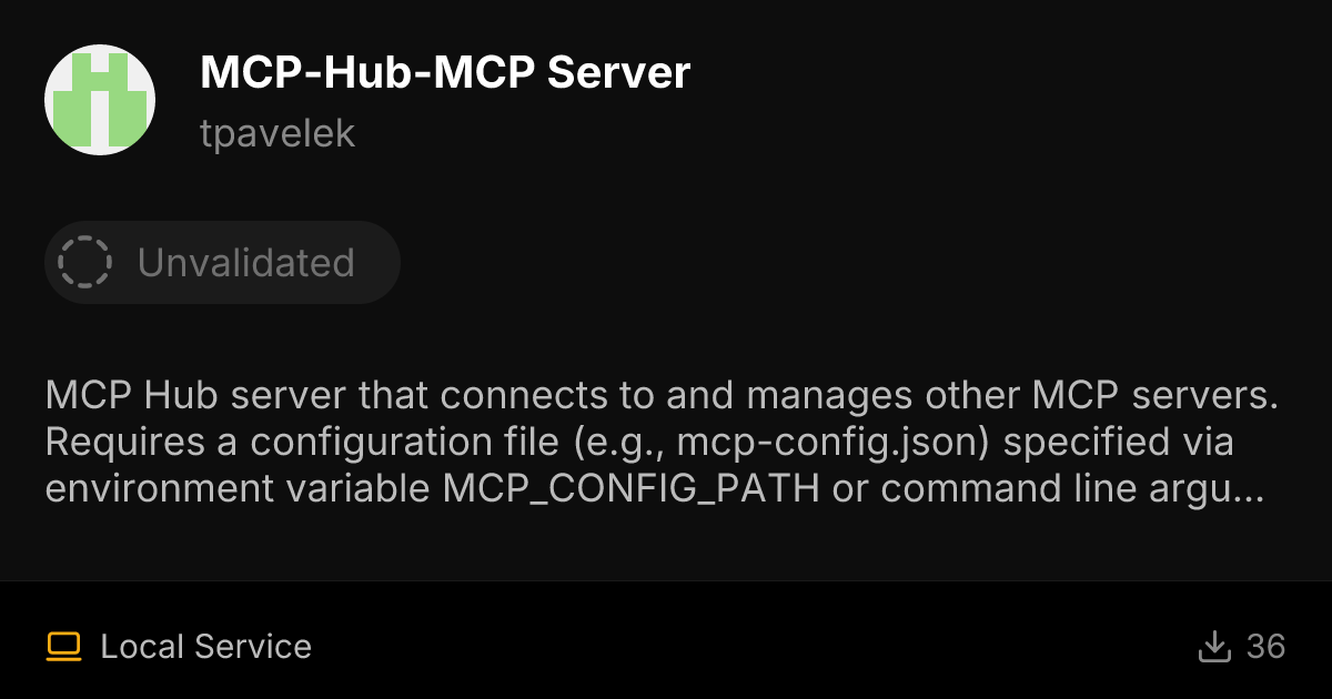 MCP-Hub-MCP Server | MCP Servers · LobeHub