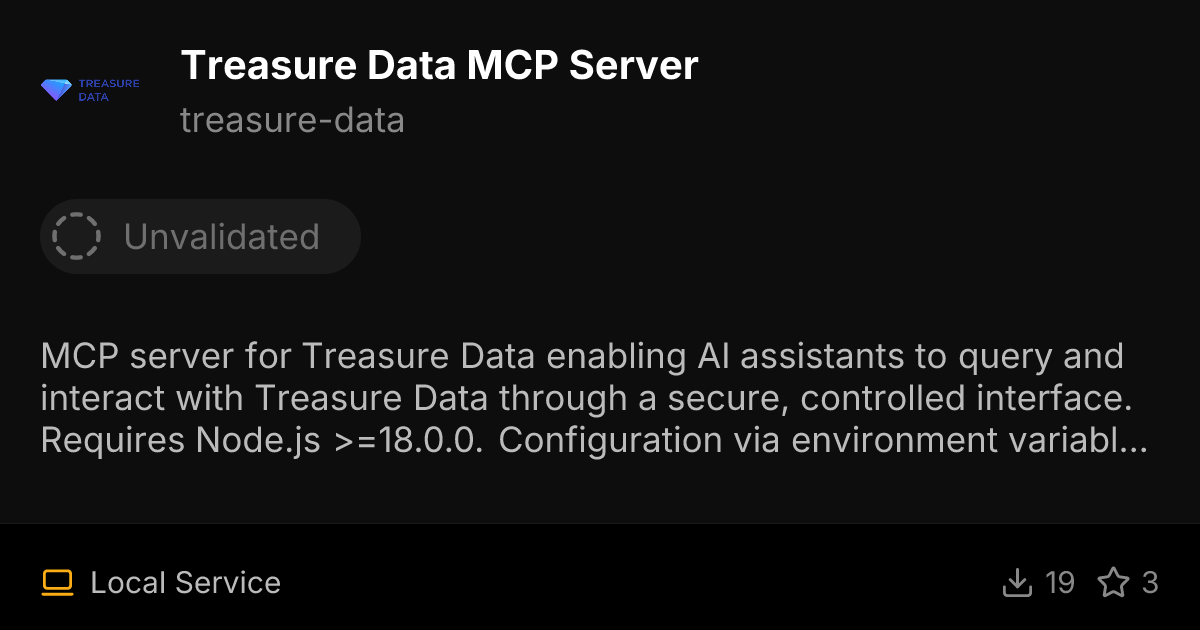 Treasure Data MCP Server | MCP Servers · LobeHub