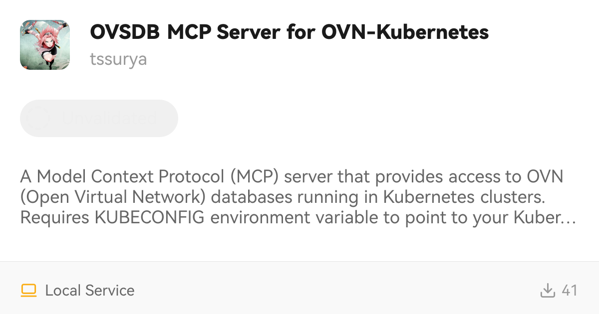 OVSDB MCP Server for OVN-Kubernetes ... · LobeHub