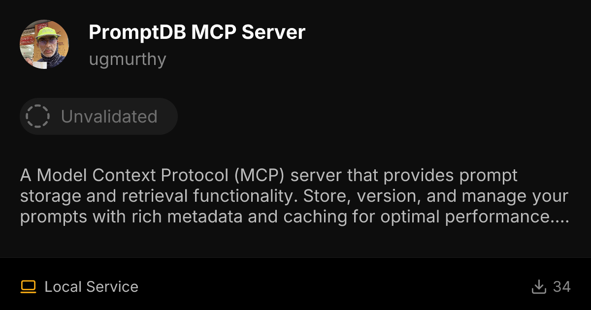 PromptDB MCP 服务器 | MCP Servers · LobeHub