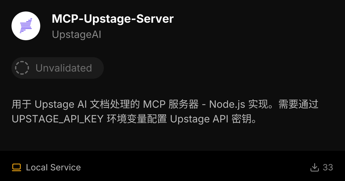 MCP-Upstage-Server | MCP Servers · LobeHub