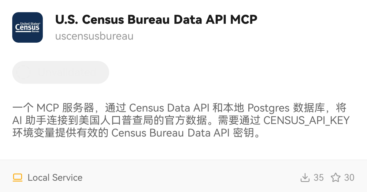 U.S. Census Bureau Data API MCP | MC... · LobeHub