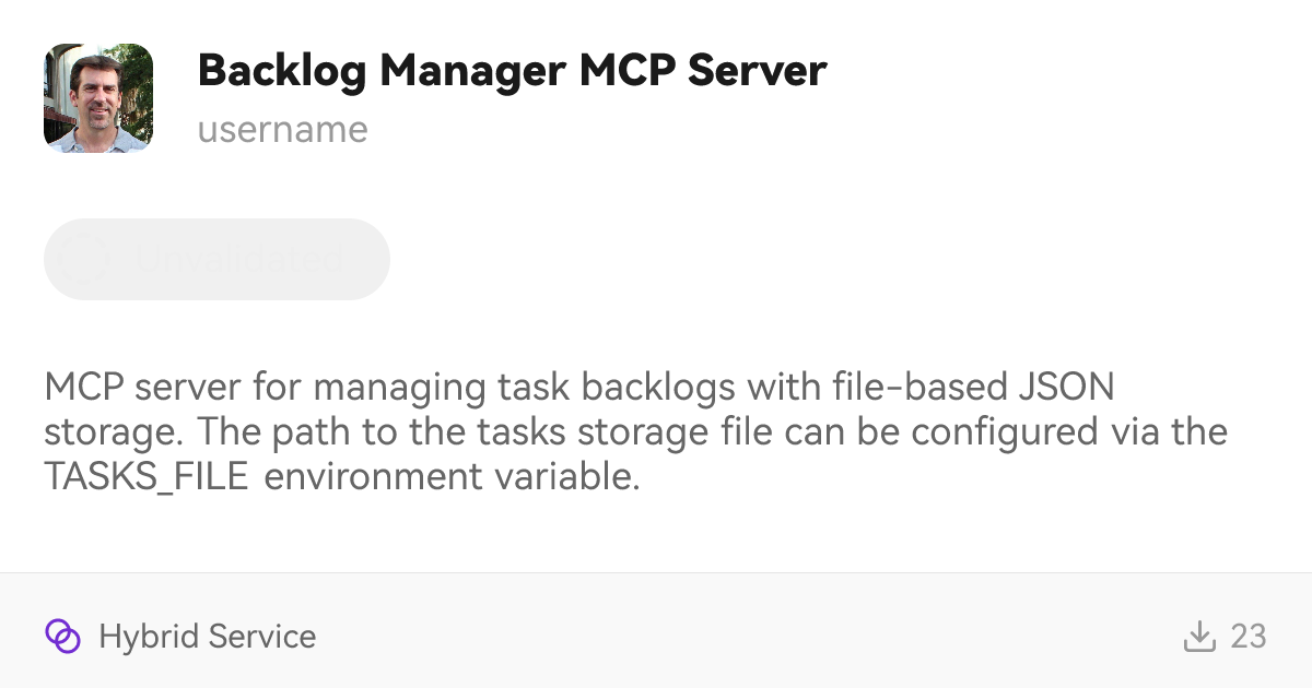 Backlog Manager MCP Server | MCP Ser... · LobeHub
