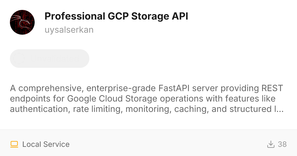 Professional GCP Storage API | MCP S... · LobeHub