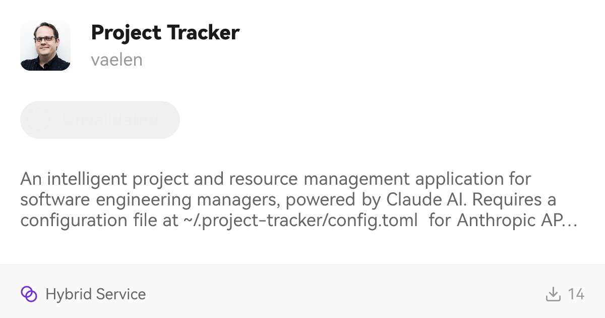 Project Tracker | MCP Servers · LobeHub