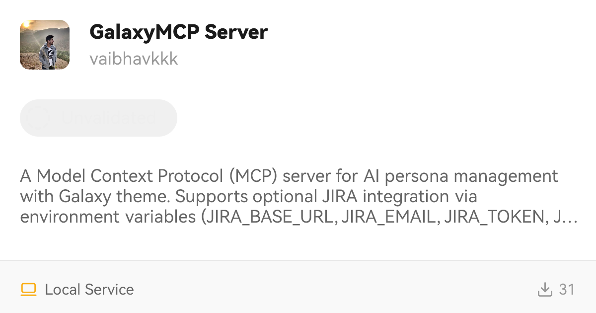GalaxyMCP Server | MCP Servers · LobeHub