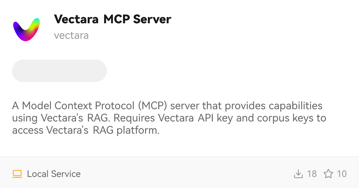 Vectara MCP Server | MCP Servers · LobeHub