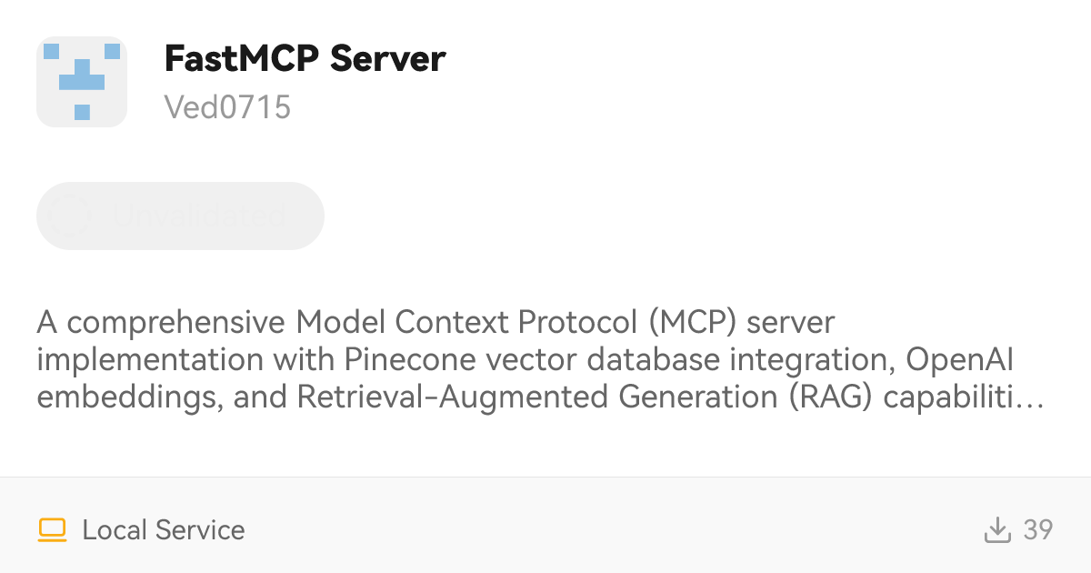 FastMCP Server | MCP Servers · LobeHub