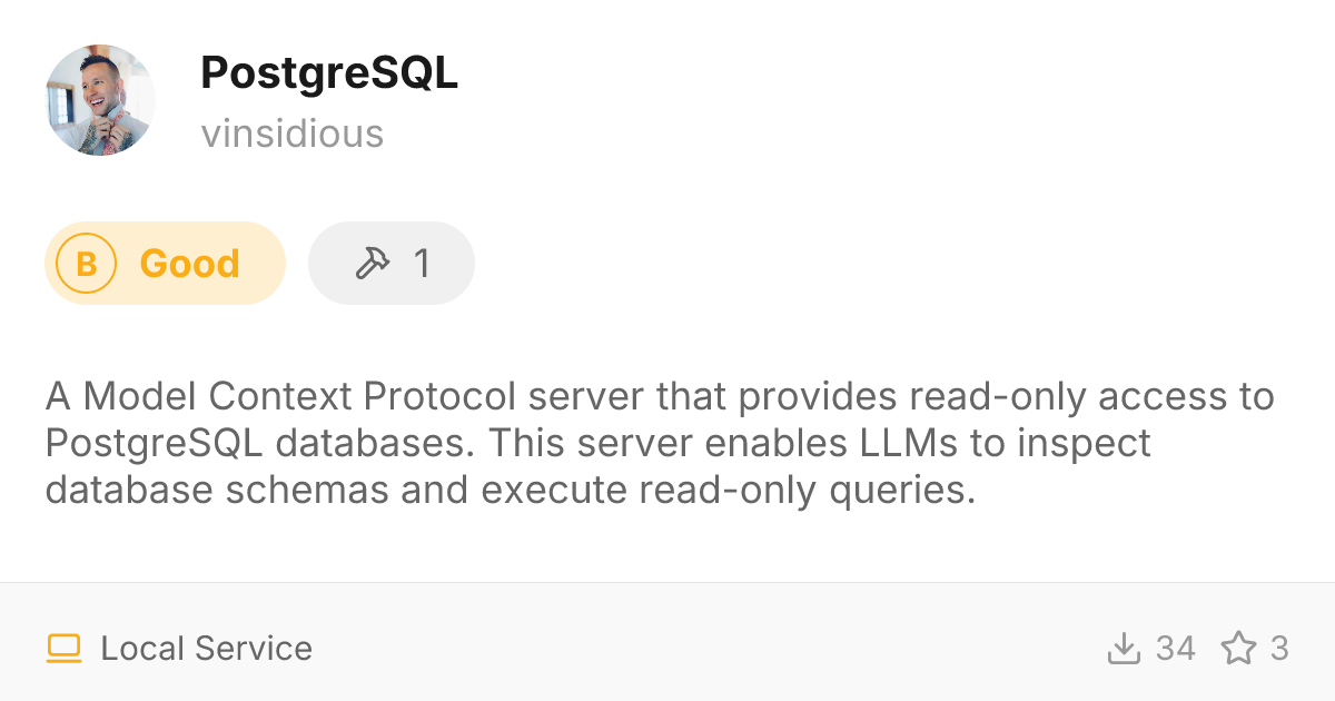 PostgreSQL | MCP Servers · LobeHub