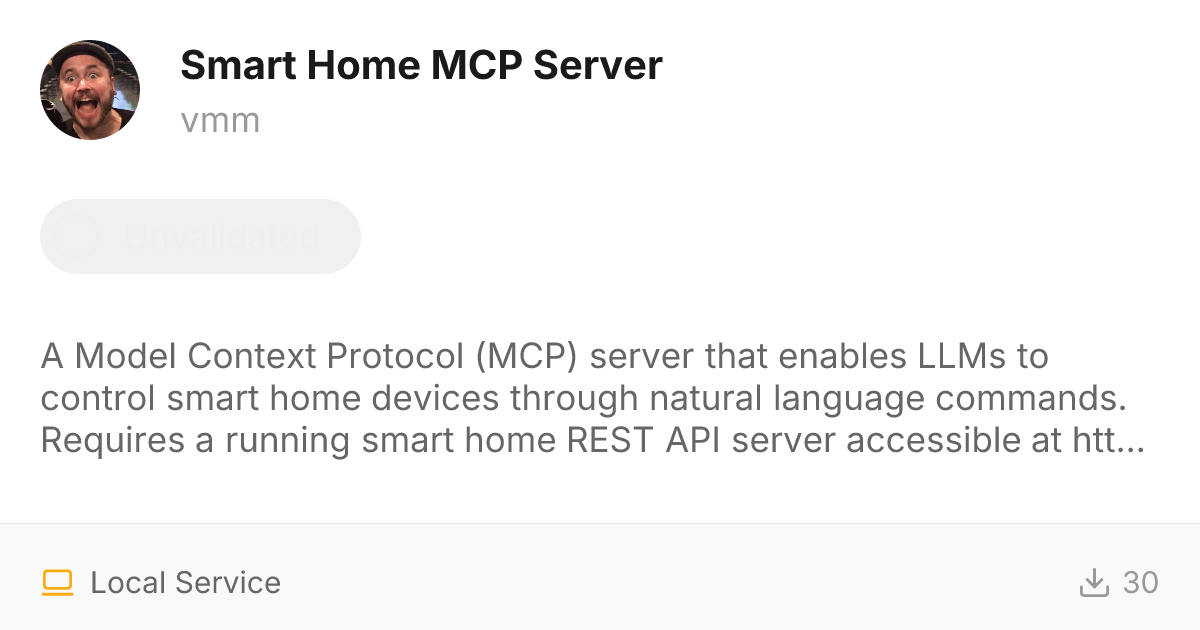 Smart Home MCP Server | MCP Servers · LobeHub