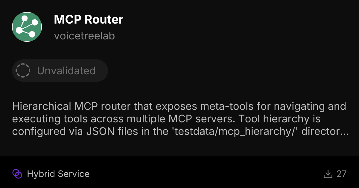 MCP Router | MCP Servers · LobeHub