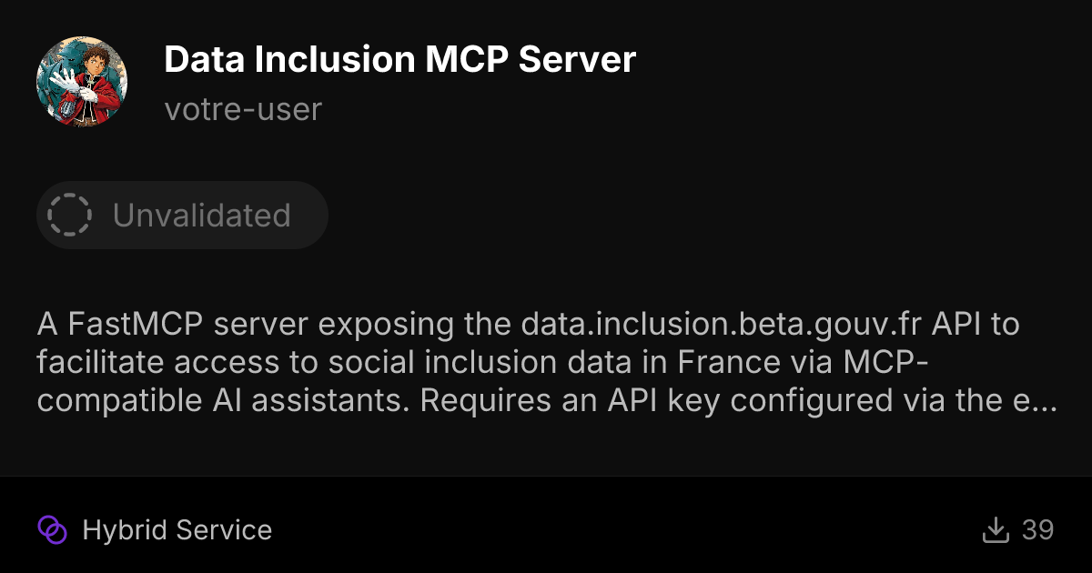 Data Inclusion MCP Server | MCP Servers · LobeHub
