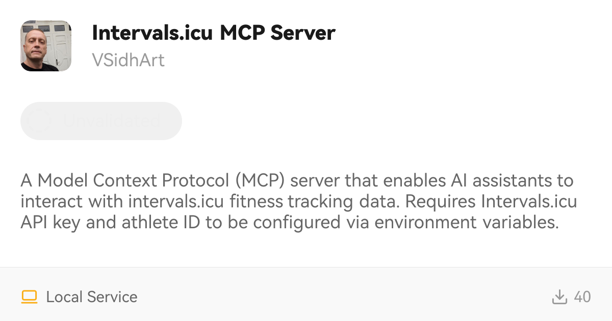Intervals.icu MCP Server | MCP Servers · LobeHub