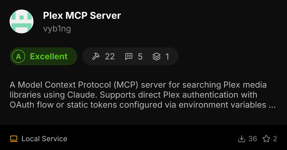 Plex MCP Server | MCP Servers · LobeHub