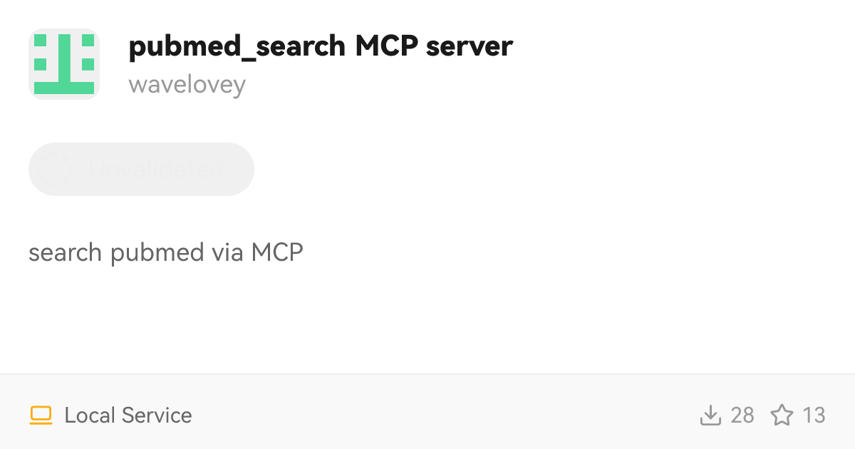 pubmed_search MCP server | MCP Servers · LobeHub