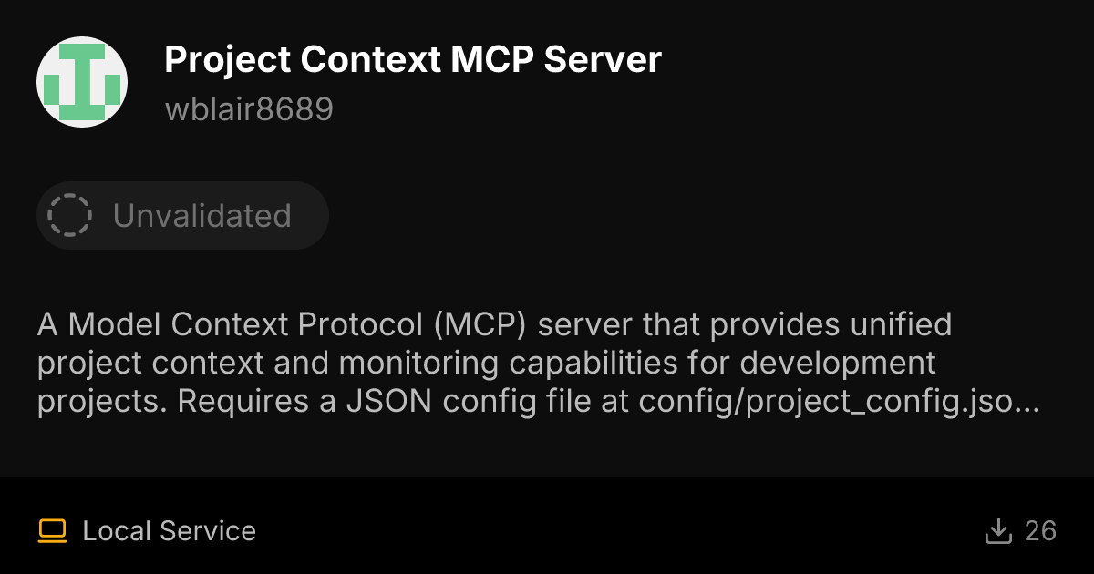 Project Context MCP Server | MCP Ser... · LobeHub