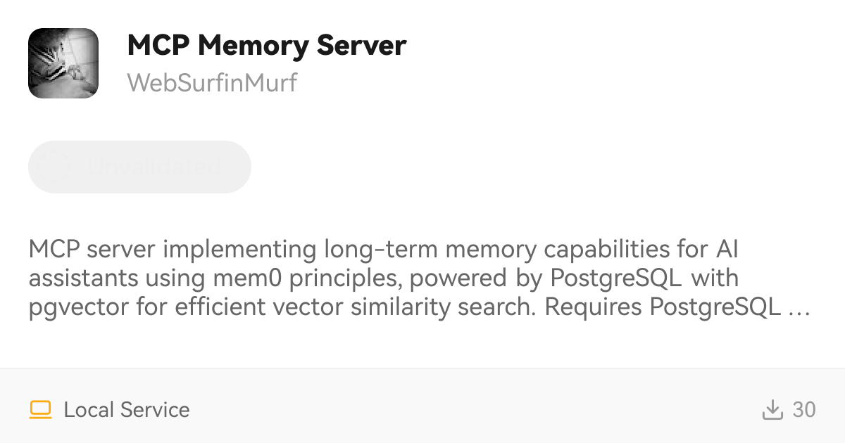 MCP Memory Server | MCP Servers · LobeHub