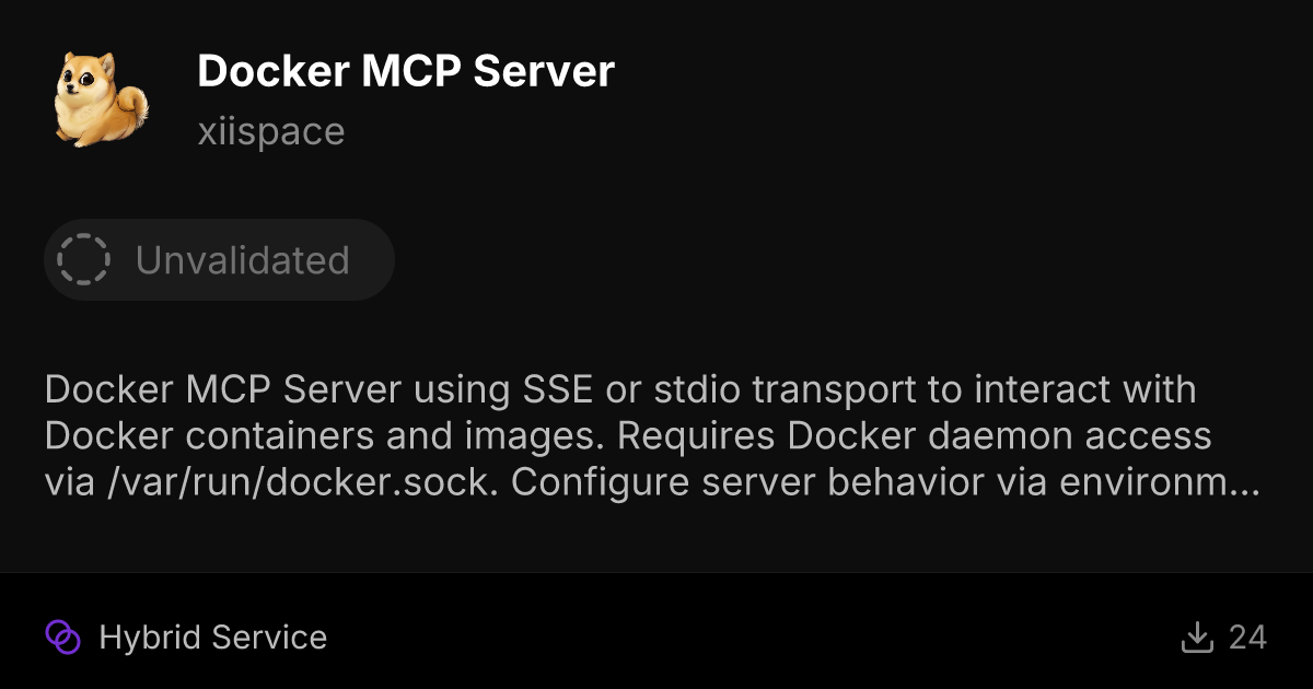 Docker MCP Server | MCP Servers · LobeHub