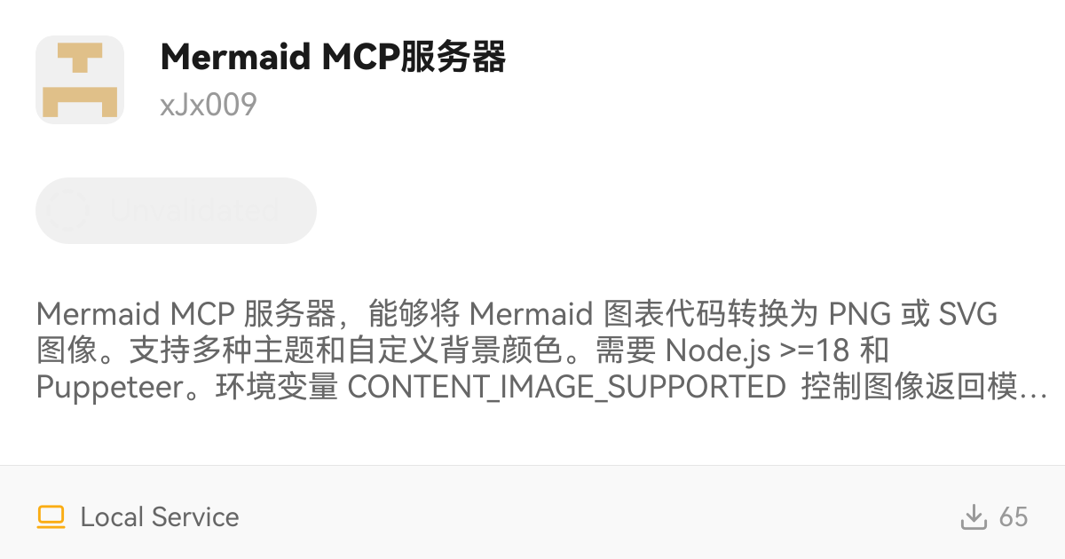 Mermaid MCP服务器 | MCP Servers · LobeHub