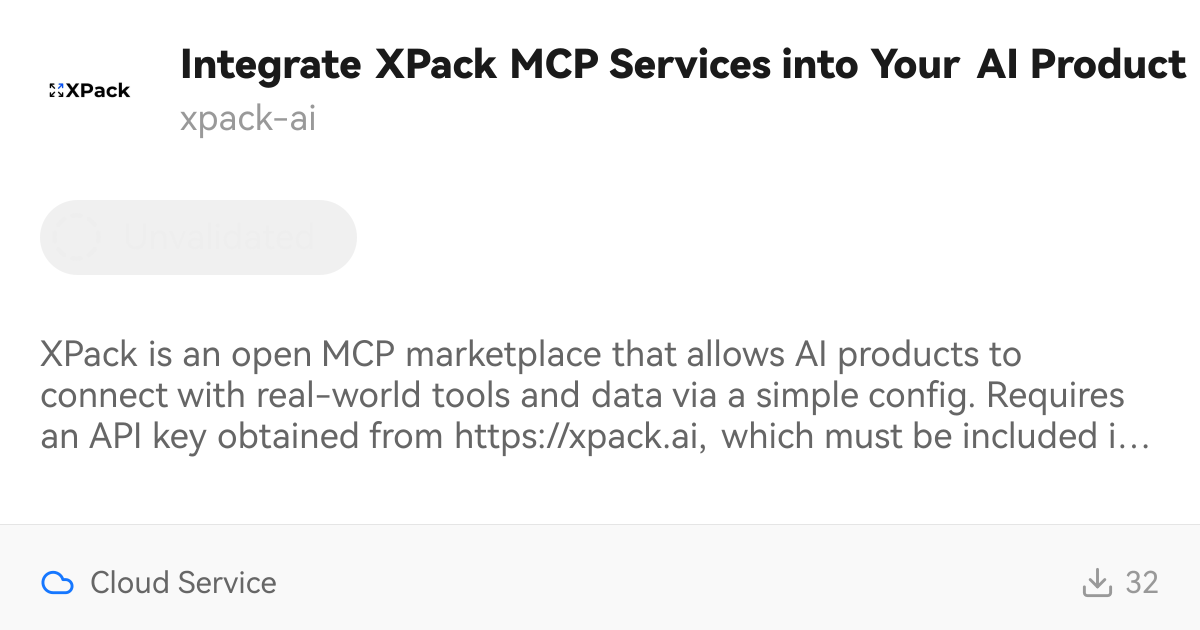 Integrate XPack MCP Services into Yo... · LobeHub