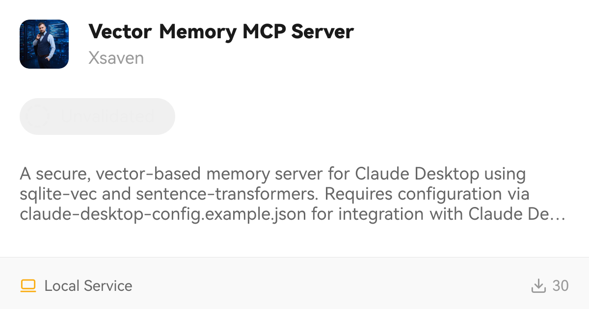 Vector Memory MCP Server | MCP Servers · LobeHub