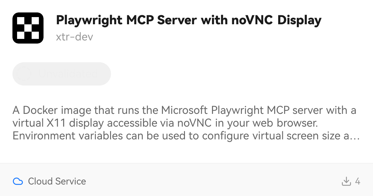 Playwright MCP Server with noVNC Dis... · LobeHub