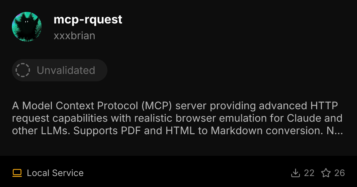 mcp-rquest | MCP Servers · LobeHub
