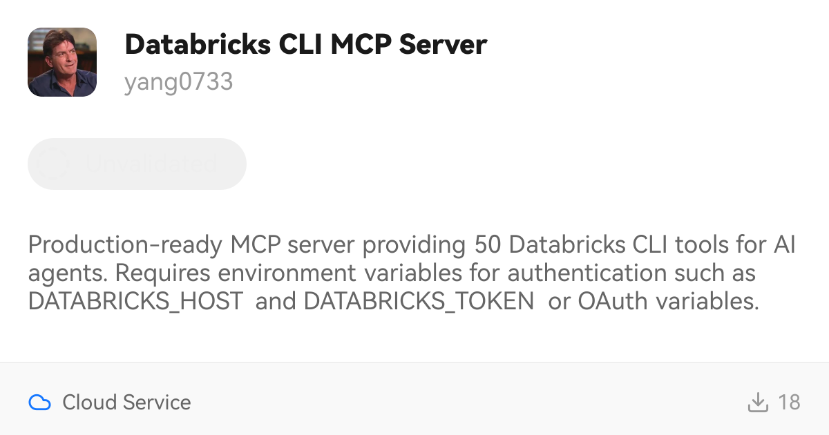 Databricks CLI MCP Server | MCP Servers · LobeHub
