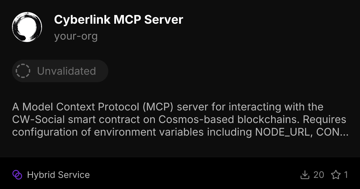 Cyberlink MCP Server | MCP Servers · LobeHub