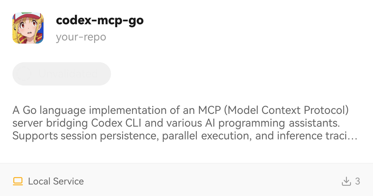 codex-mcp-go | MCP Servers · LobeHub